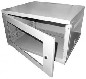 12u 450mm deep EL grey wall mount network data comms rack cabinet CAB ...