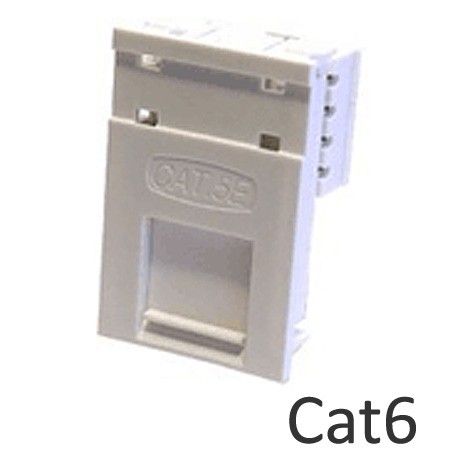 Cat6 LJ6C floor box network module with name plate LP-LJ6C6 – 123 Racks