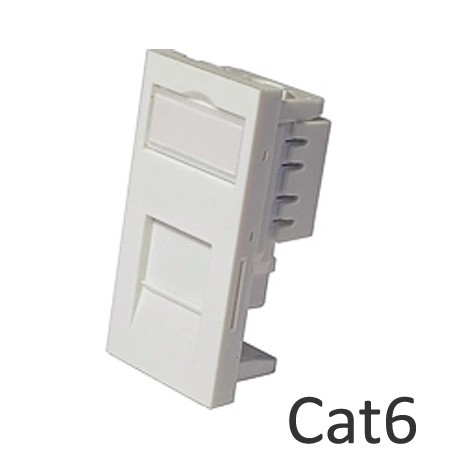 Cat6 shuttered euro network module RJ45 – low profile LP-MODC6 (White ...