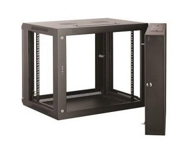 12u 550mm deep Hinged 2 Part Wall Rack Cabinet Data Comms Enclosure ...