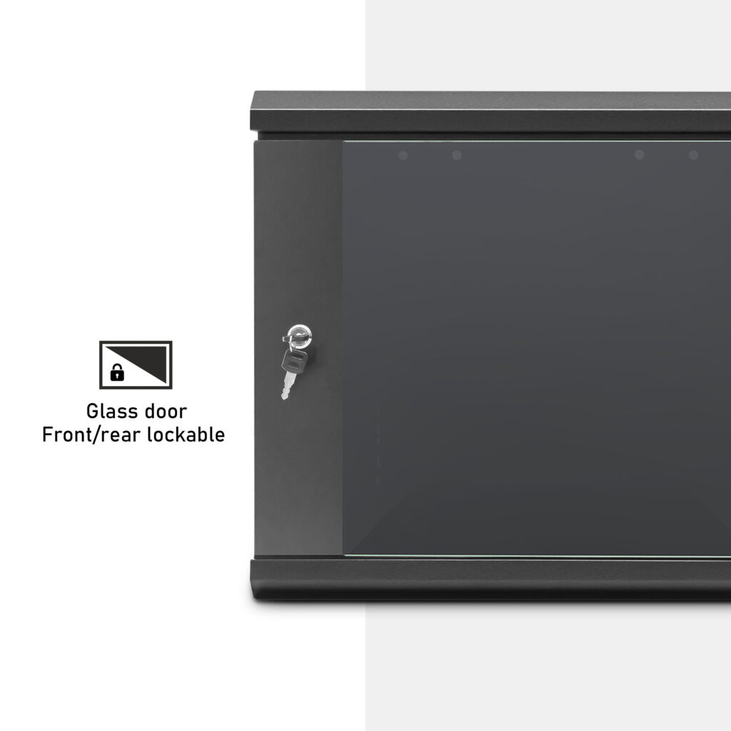 9u 550mm deep Flat Pack wall mount network data comms rack cabinet CAB ...